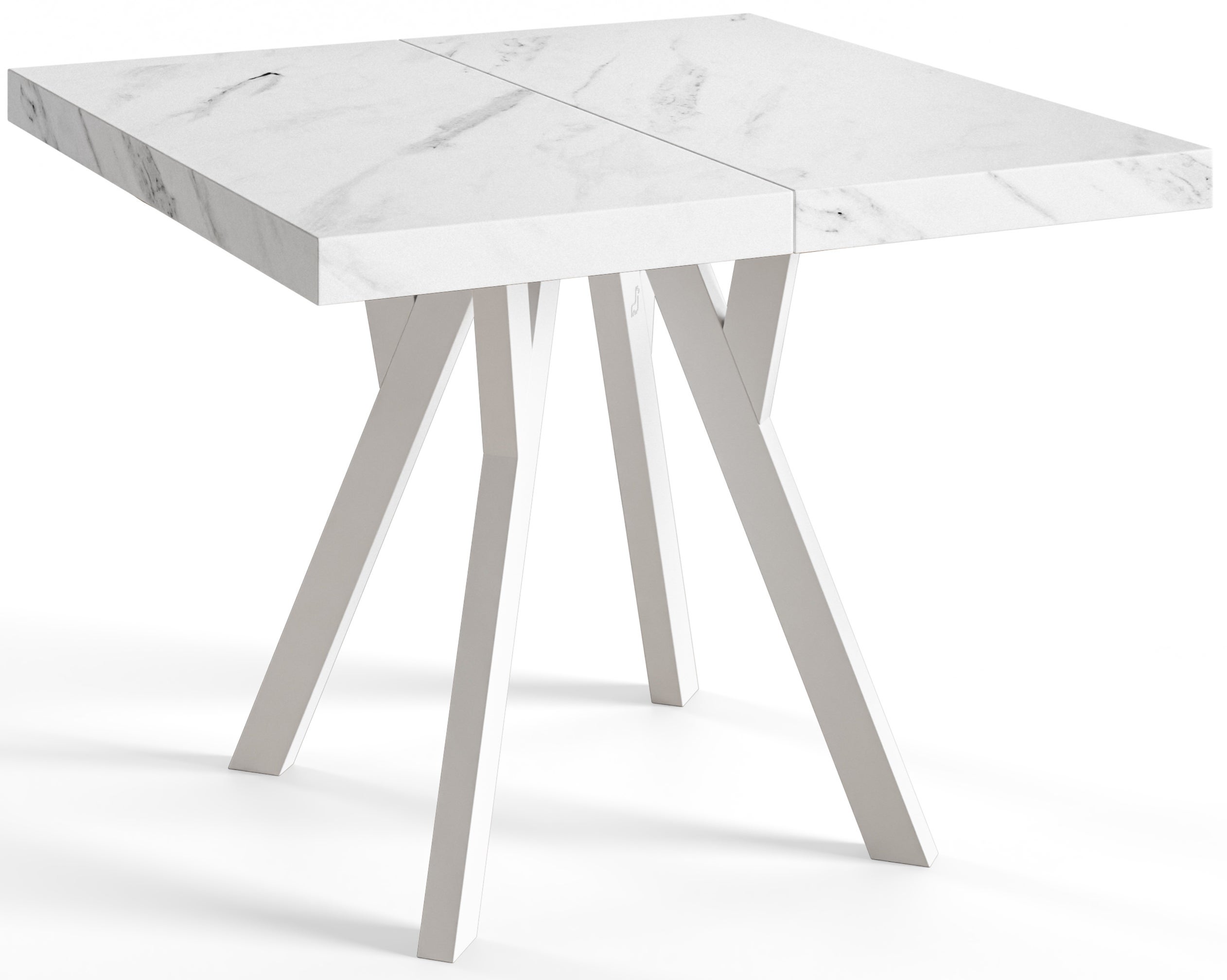 Table de salle à manger carrée RICO, table à rallonges, dimensions: 120 ...