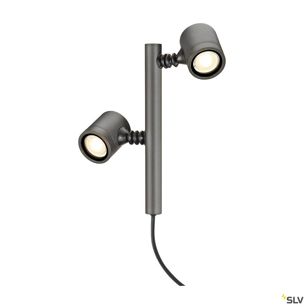 MYRA 2, anthracite, GU10, max. 2x4,5W, IP44 | Leroy Merlin