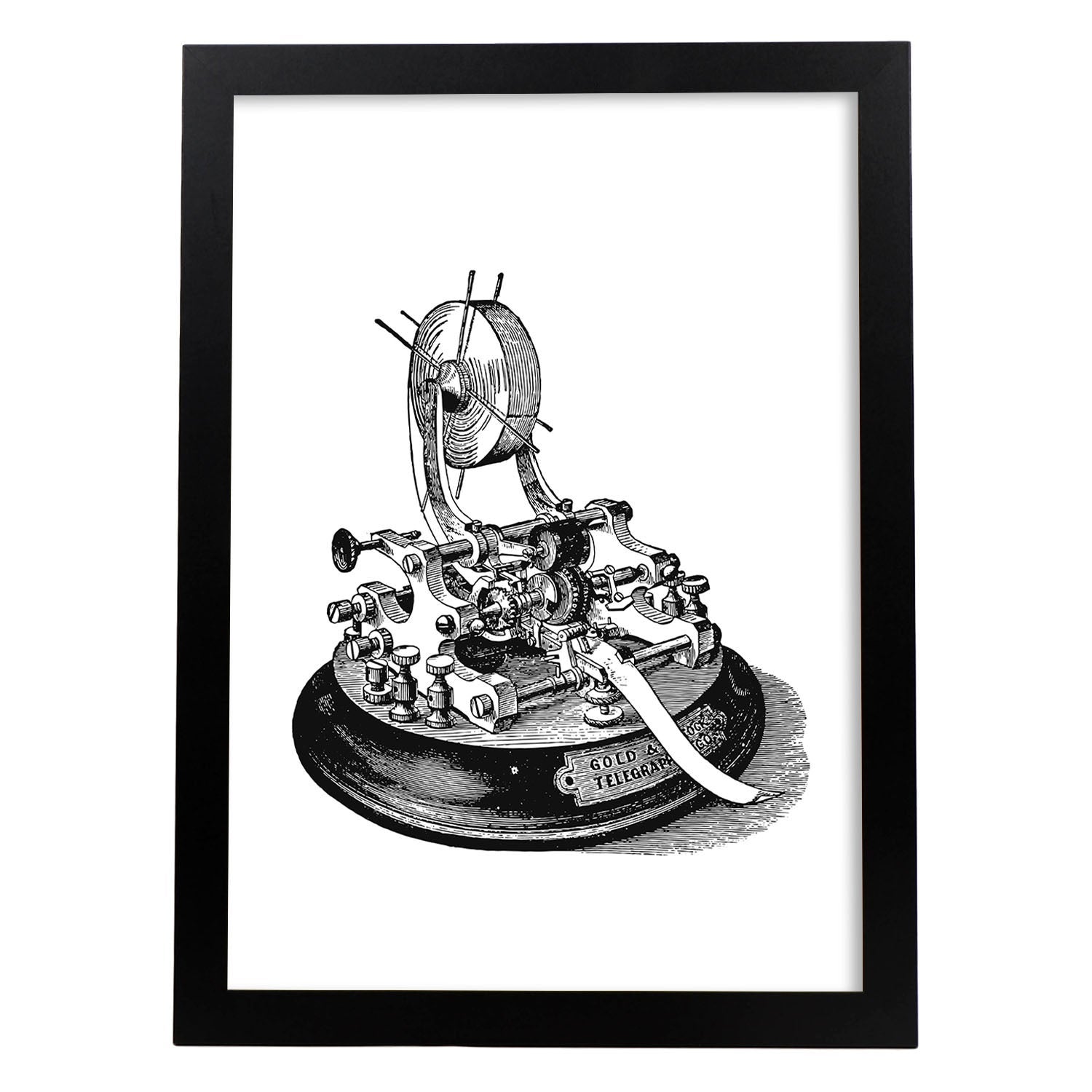 Feuille Télégraphique. Affiches Avec Des Objets Vintage. Sans Cadre A3 ...