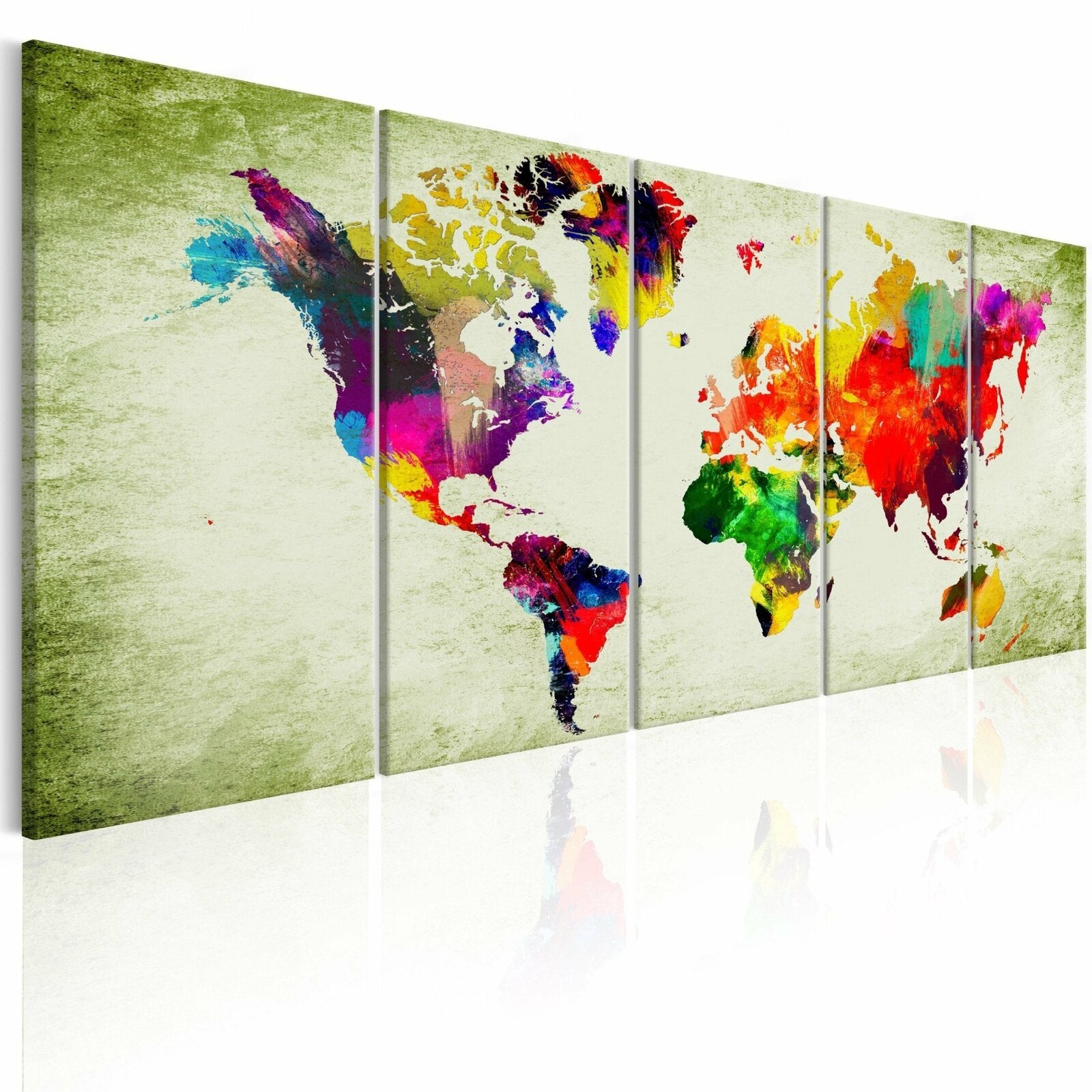 Tableau continents colorés - 200 x 80 cm | Leroy Merlin