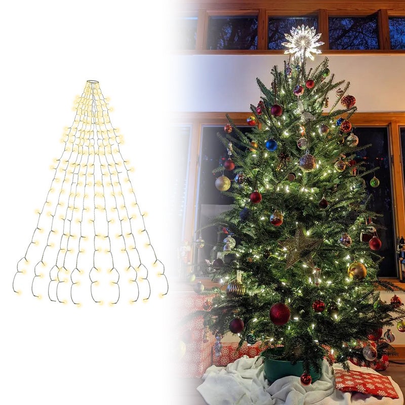 LED luces del árbol de Navidad 280 LEDs 2.8m Iluminación del árbol de ...