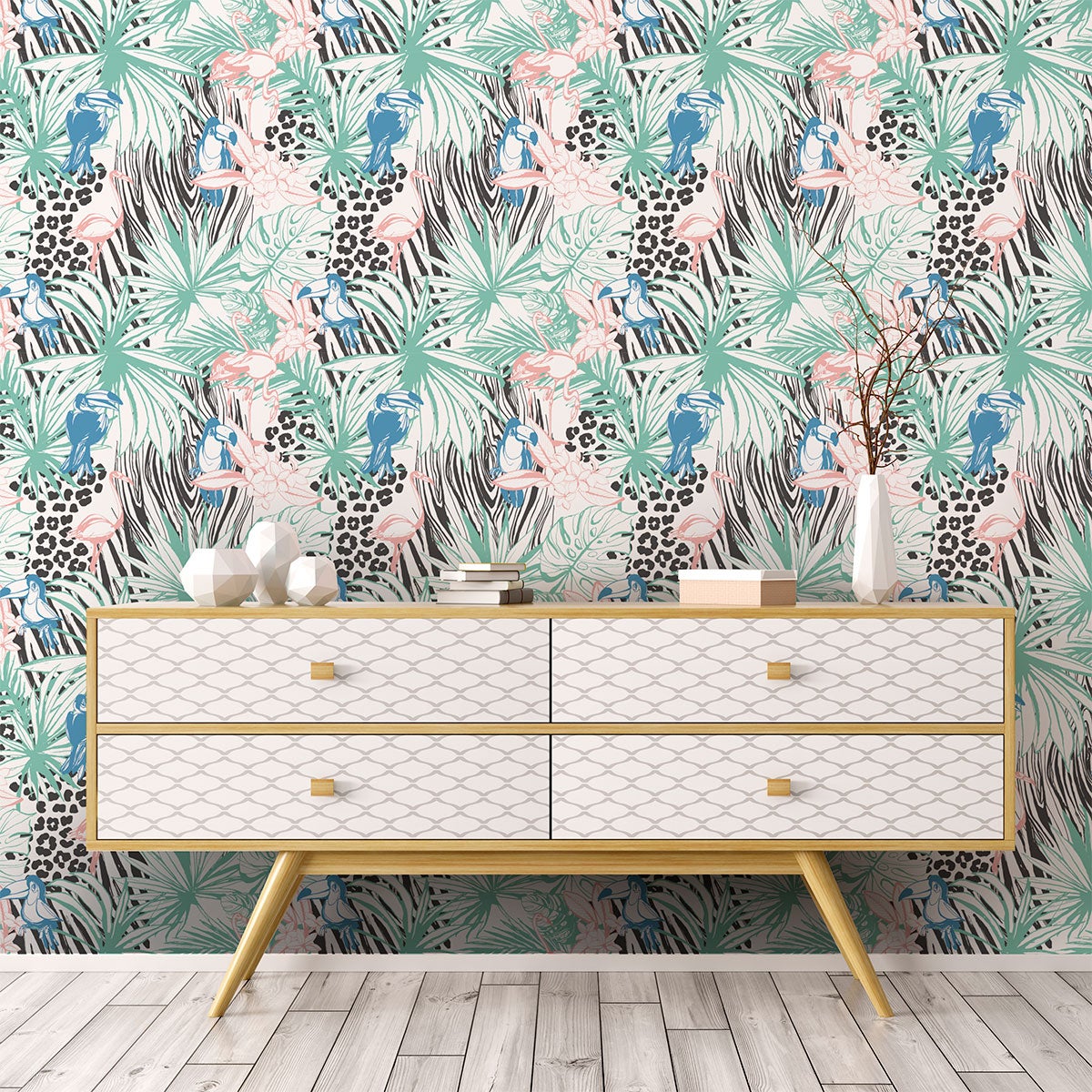 Sticker effet papier peint - SANTA ROSA - 30x30cm | Leroy Merlin