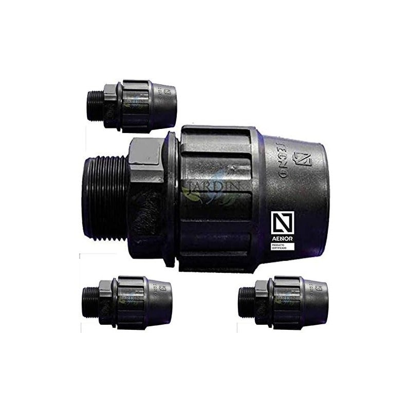 Pack 4 Enlace Macho Polietileno 32mm x 1'' para Tuberia de polietileno ...