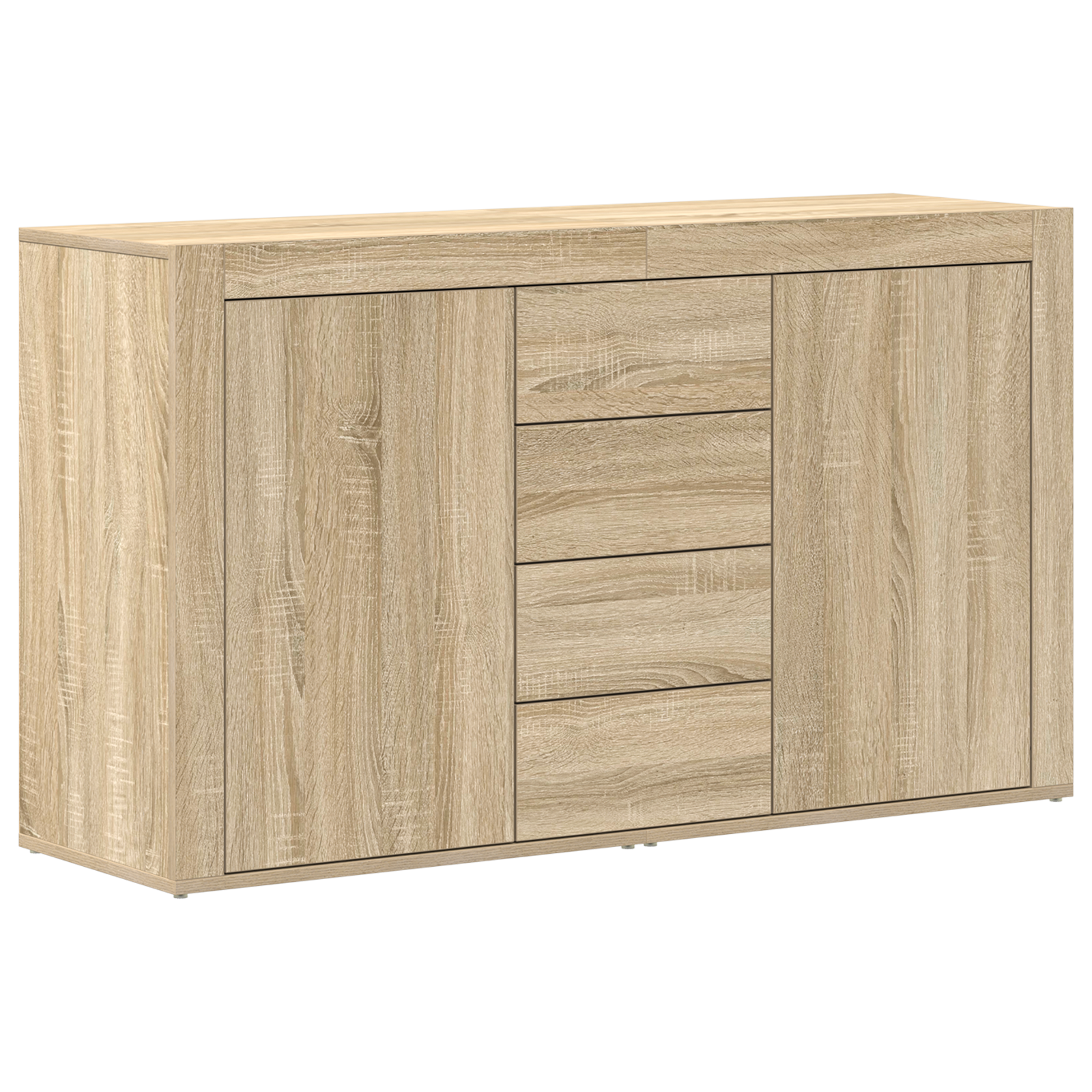 Buffet，Meuble de Rangement，Bahut Chêne de Sonoma Bois d'ingénierie 120 ...