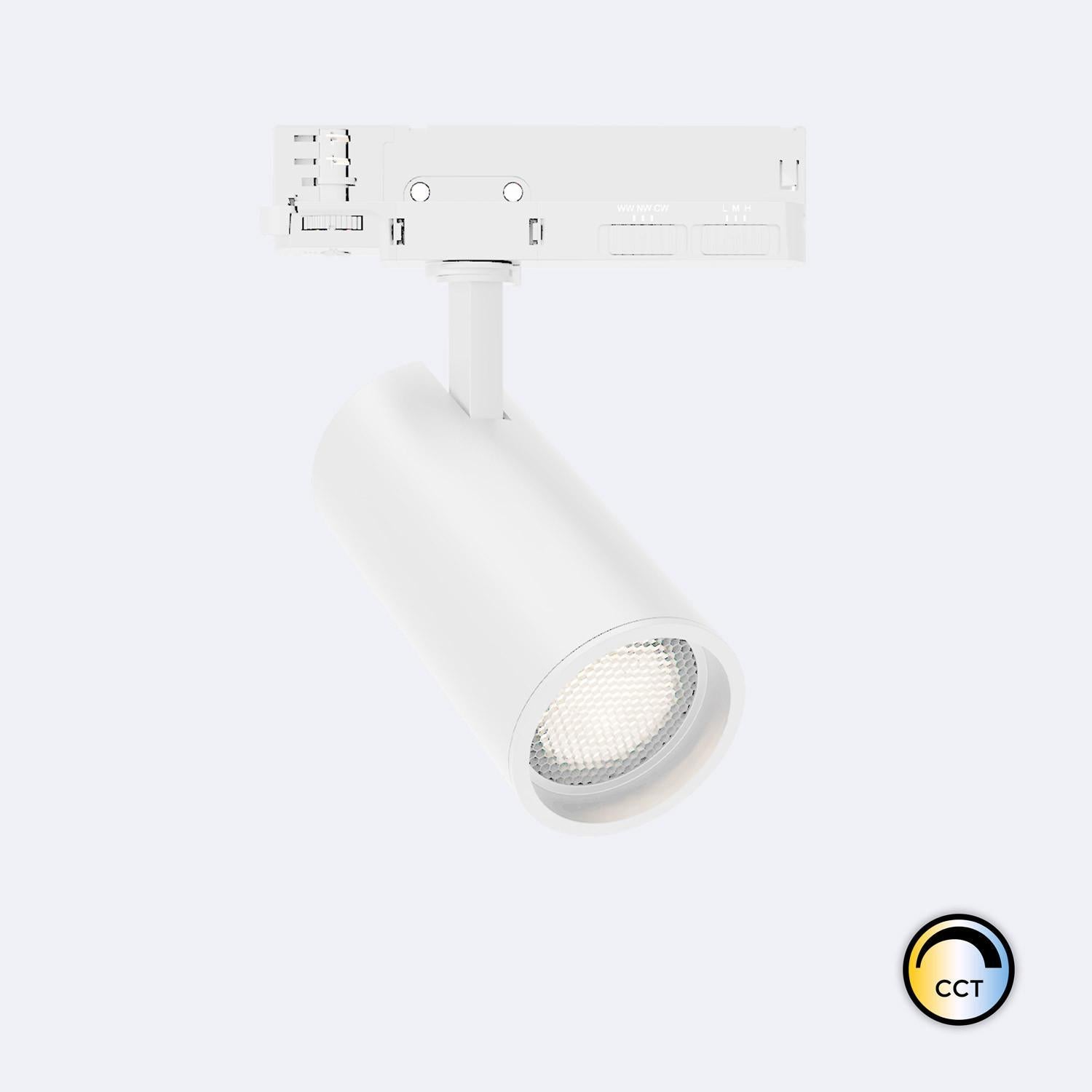 Spot LED Fasano Anti-éblouissement 30W CCT Sélectionnable pour Rail ...