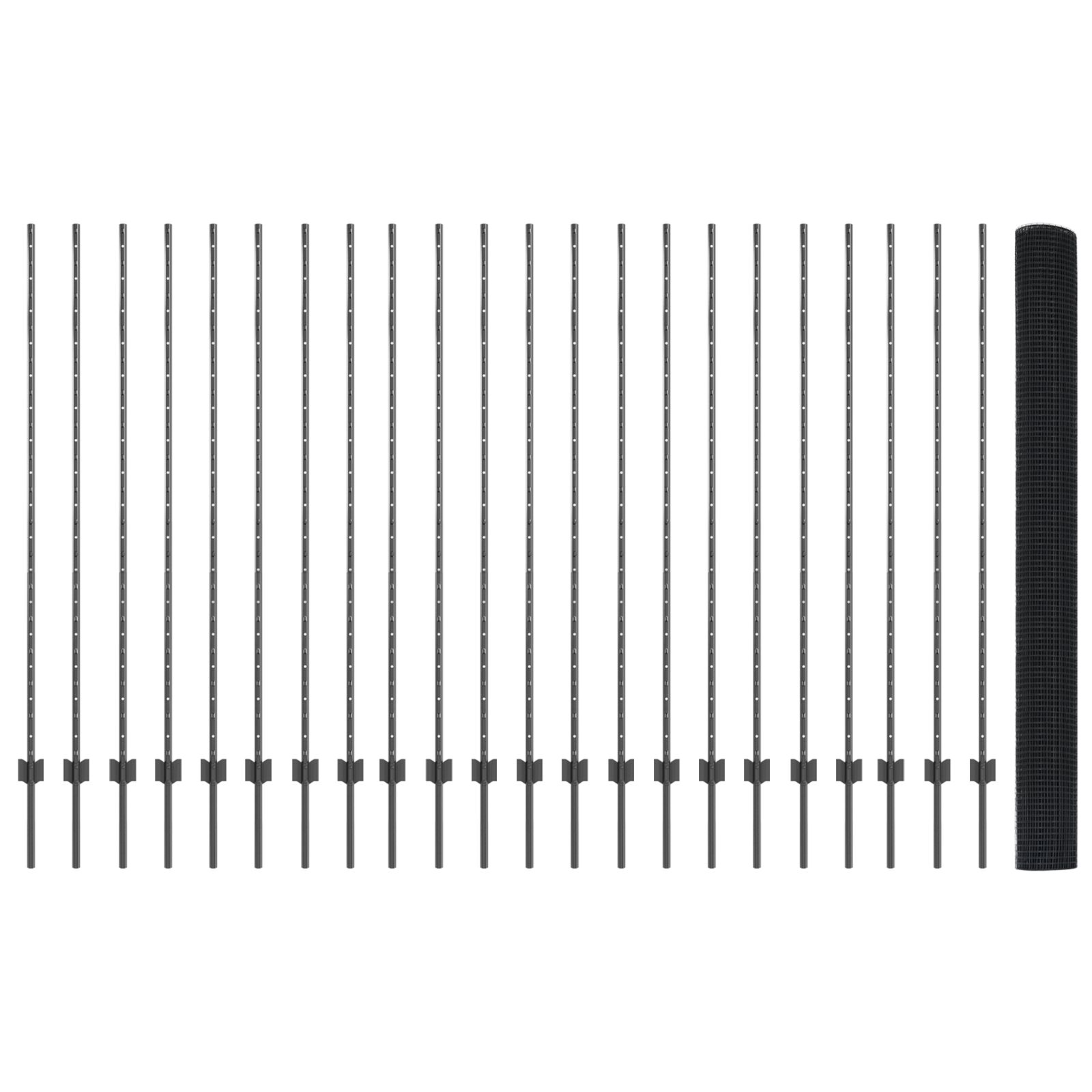 Cerca de Alambre Soldado con 44 Postes U Gris 1.5x50 m Acero CFW4536257 ...