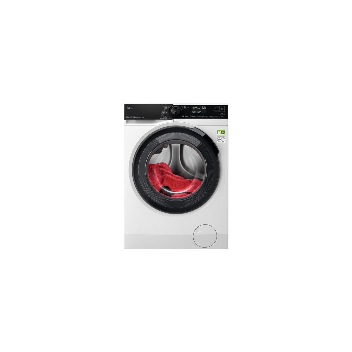 AEG LR8H84GBY machine à laver Charge avant 8 kg 1400 tr/min Noir, Blanc ...