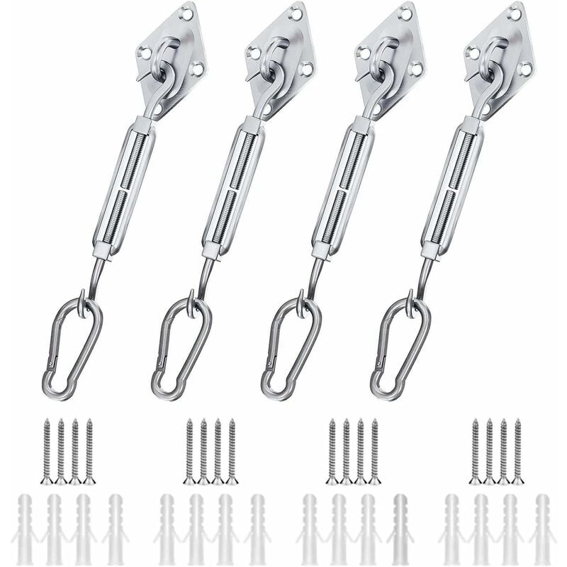 Kit de fixation pour voile d'ombrage, en acier inoxydable 304, pour ...