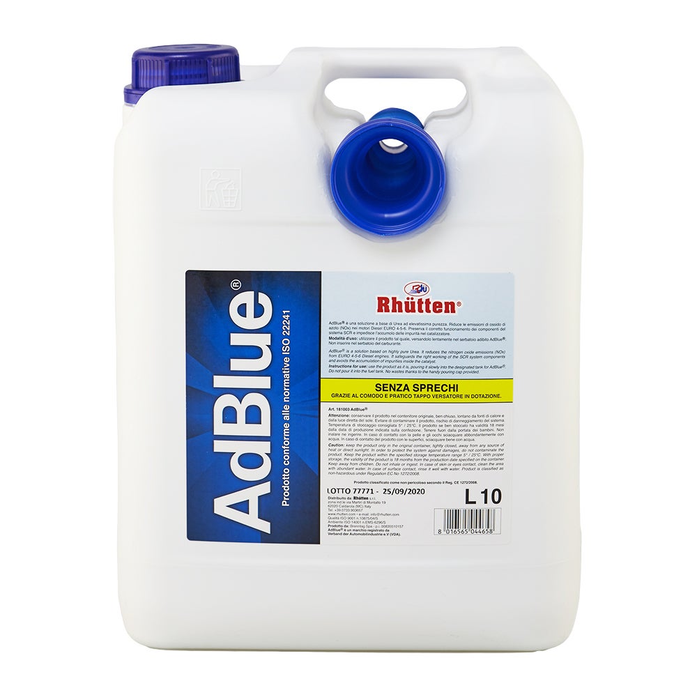 Adblue Car Additive en bote de 10 litros con tapón vertedor Rhutten ...