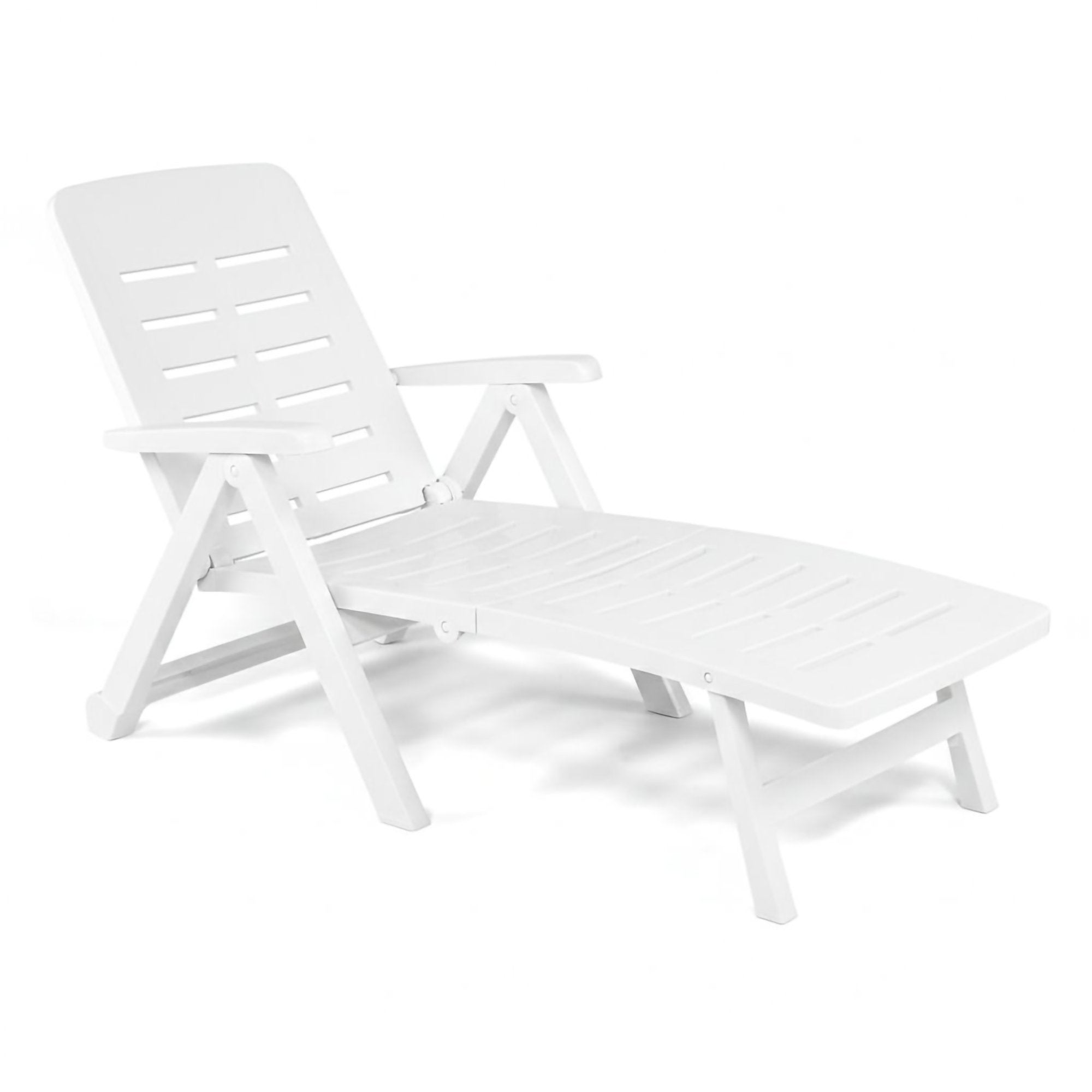 Lettino Prendisole Made in Italy, Ruote Pieghevole, Peso Supportato 120 ...