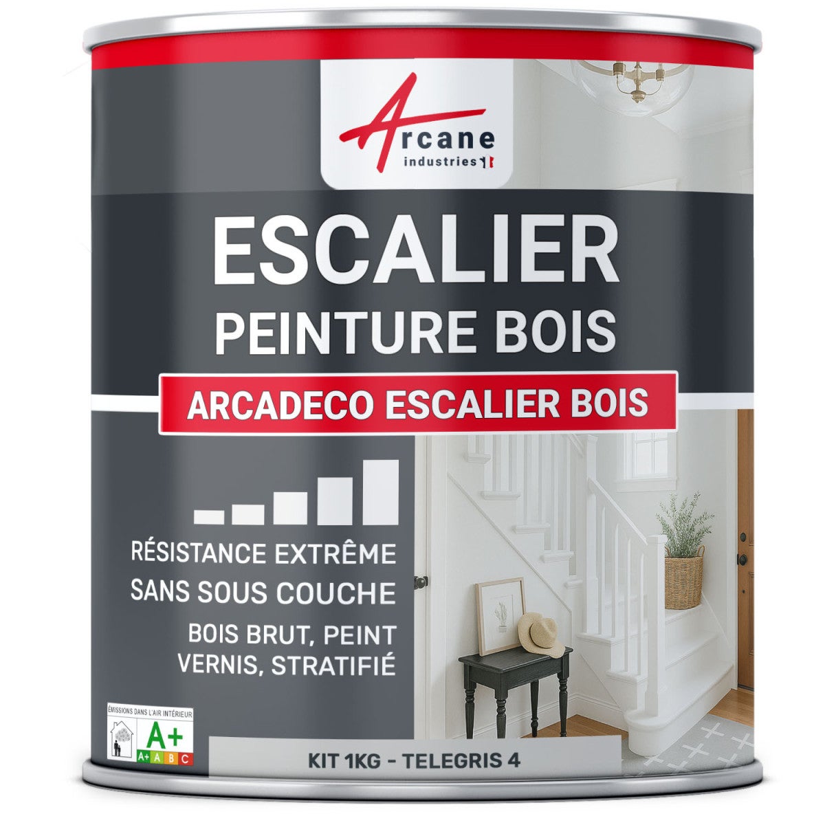 Pittura per scala interna : ARCADECO - 1668 - 1 kg Grigio tele 4 - RAL ...