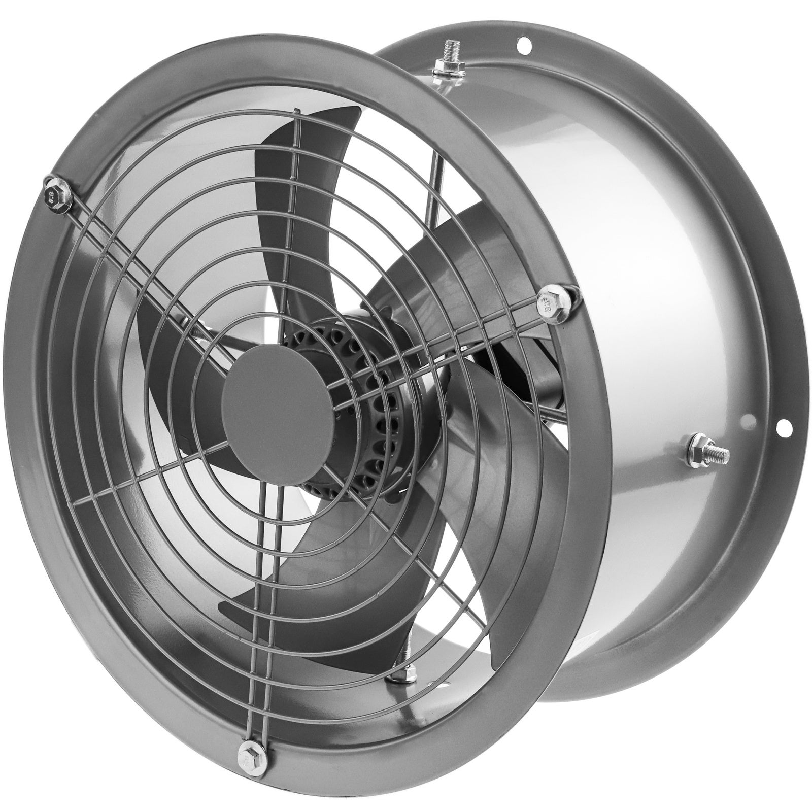 Extractor de aire industrial plateado para pared o tubos 360x360x180mm ...