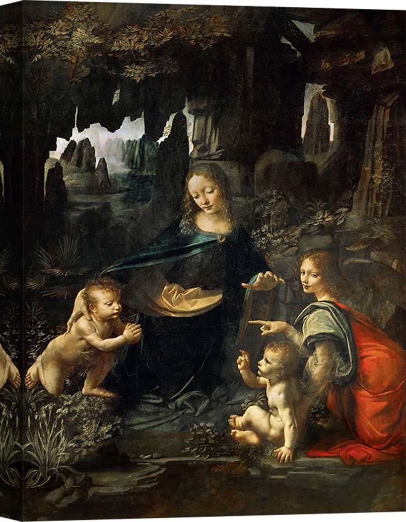 Peinture, impression sur toile - Léonard de Vinci, Vierge des rochers ...