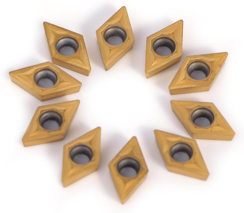 10pcs Lames Inserts Rotatifs Forme Losange CNC en Carbure DCMT070204-HM ...