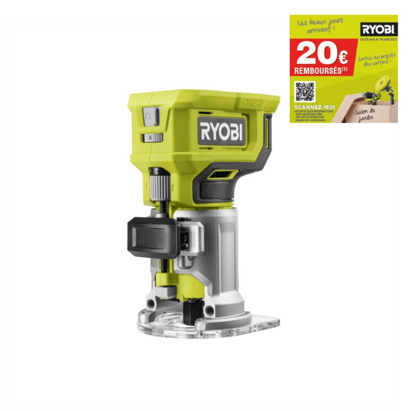Affleureuse à bois RYOBI - RTR18-0 - 18V One+ - Sans batterie ni ...