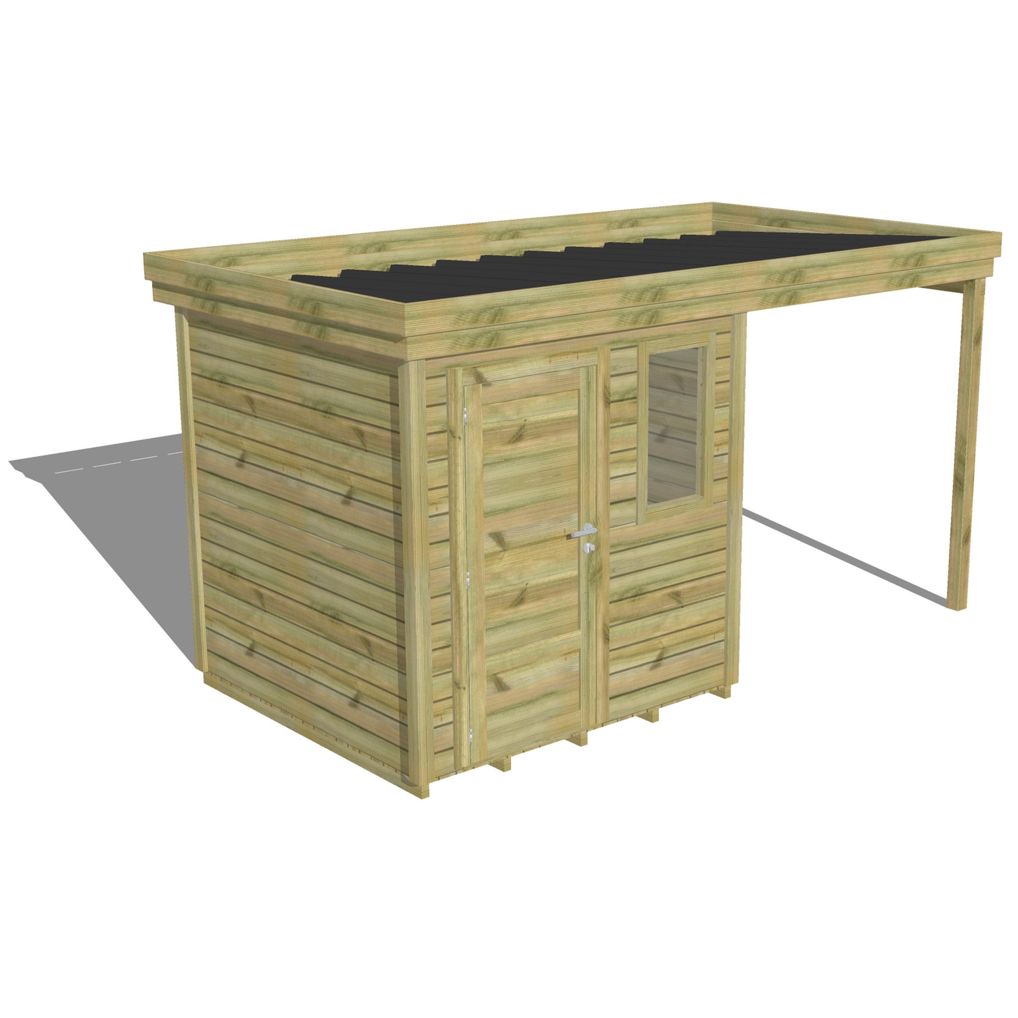 ABRI DE JARDIN bois Pin autoclave 27mm - 4,14x2,14m / 8,9m2 - Bac acier ... ABRI DE JARDIN bois Pin autoclave 27mm - 4,14x2,14m / 8,9m2 - Bac acier ...
