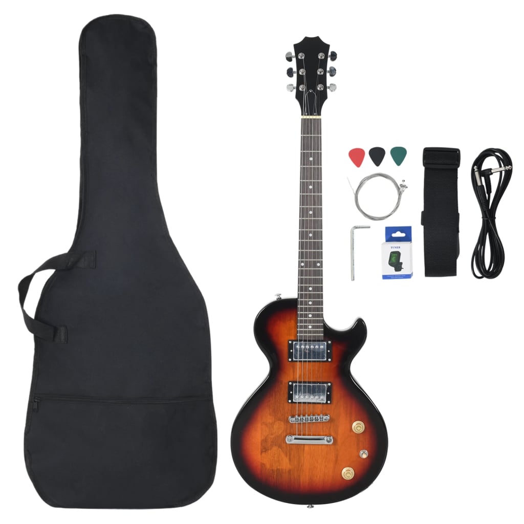Guitarra eléctrica principiantes con funda marrón negro 4/4 39" v6826 ...