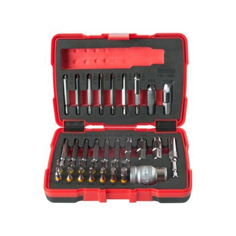 Coffret d'embouts d'extraction pour vis TORX® et 6 pans, 34 pcs - KS TOOLS - 150.7060 | Leroy Merlin