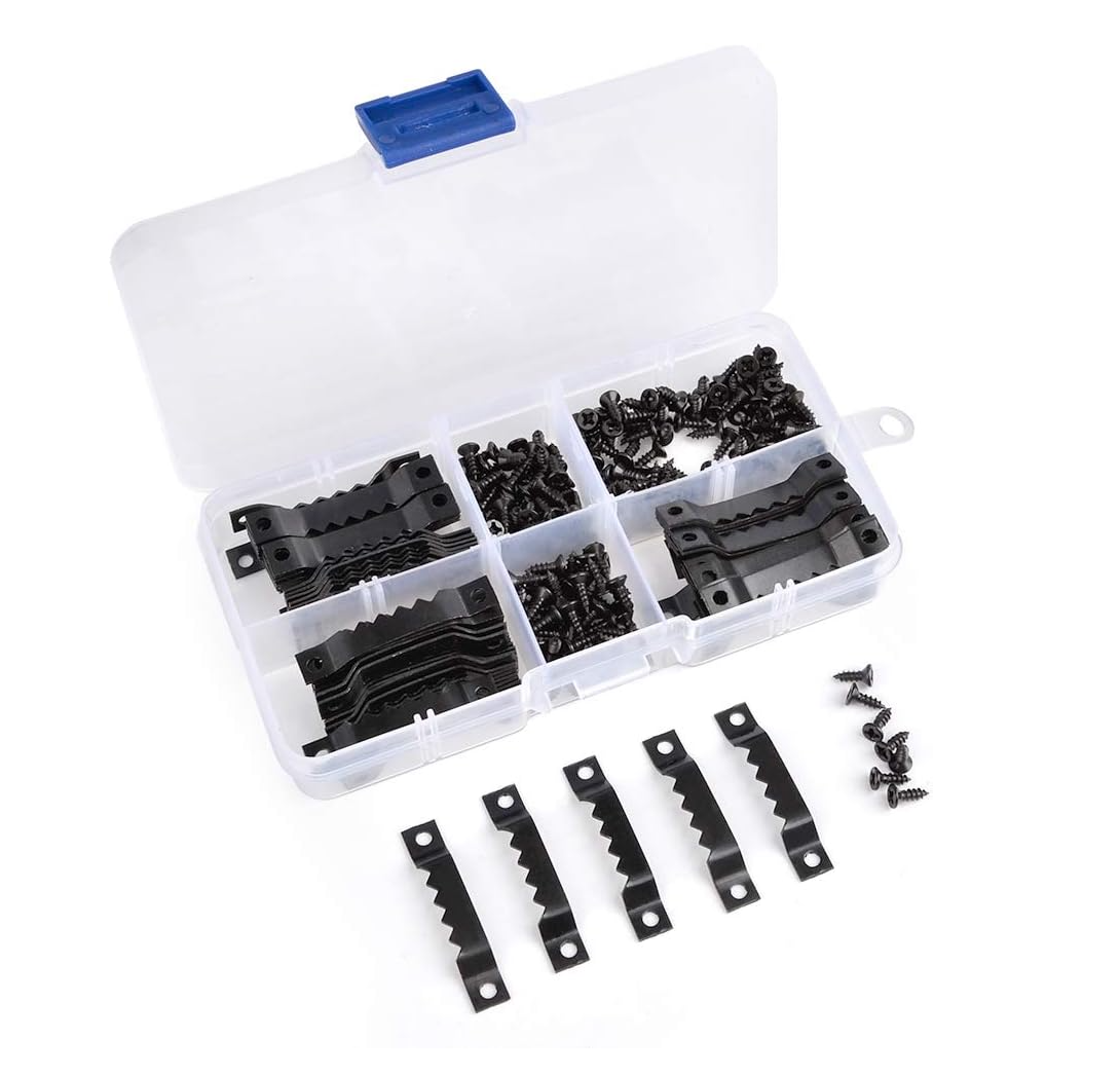 Fixations pour Cadres 300Pcs，100 Crochet pour Tableau en Dents de Scie ...