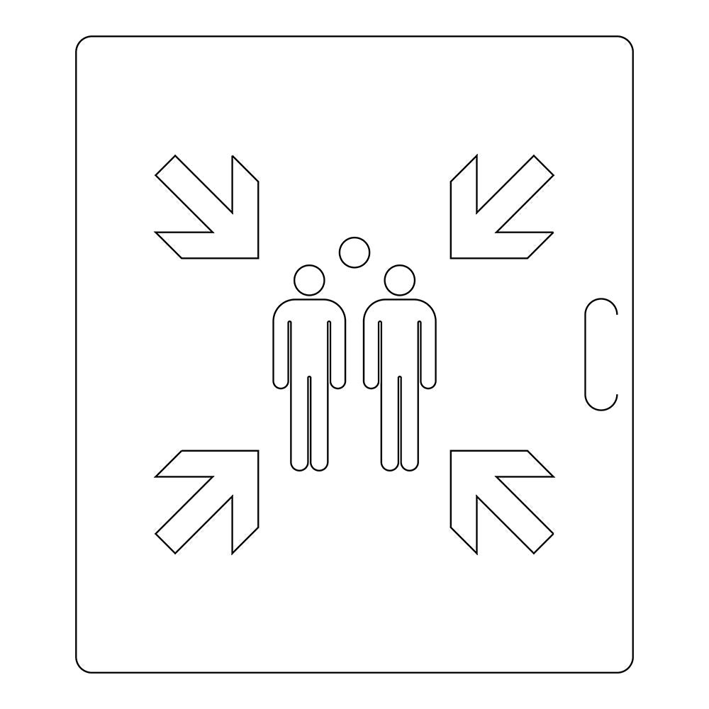 Pochoir pour signalisation horizontale - Point de rassemblement ...