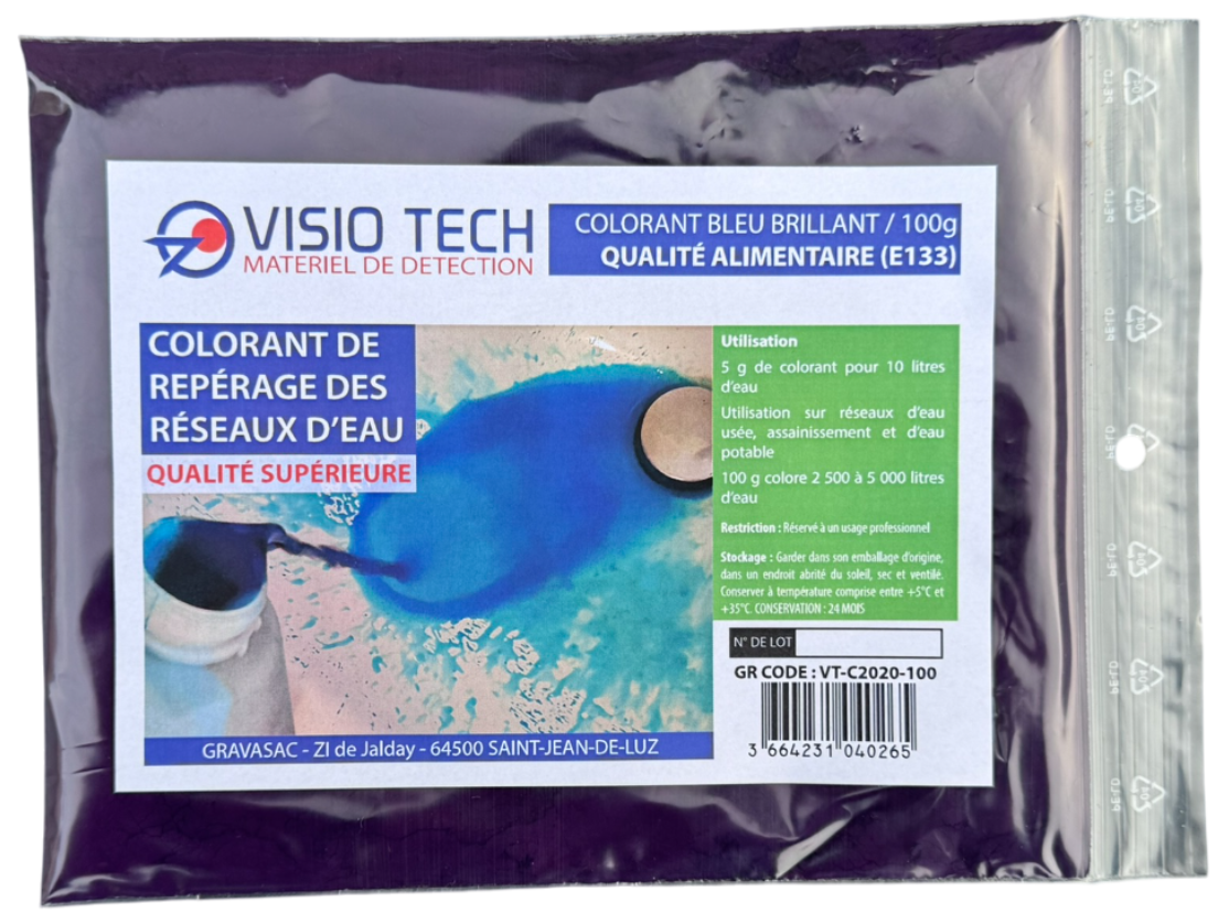 VISIO TECH - Colorant bleu 100g, poudre soluble dans l'eau | Leroy Merlin