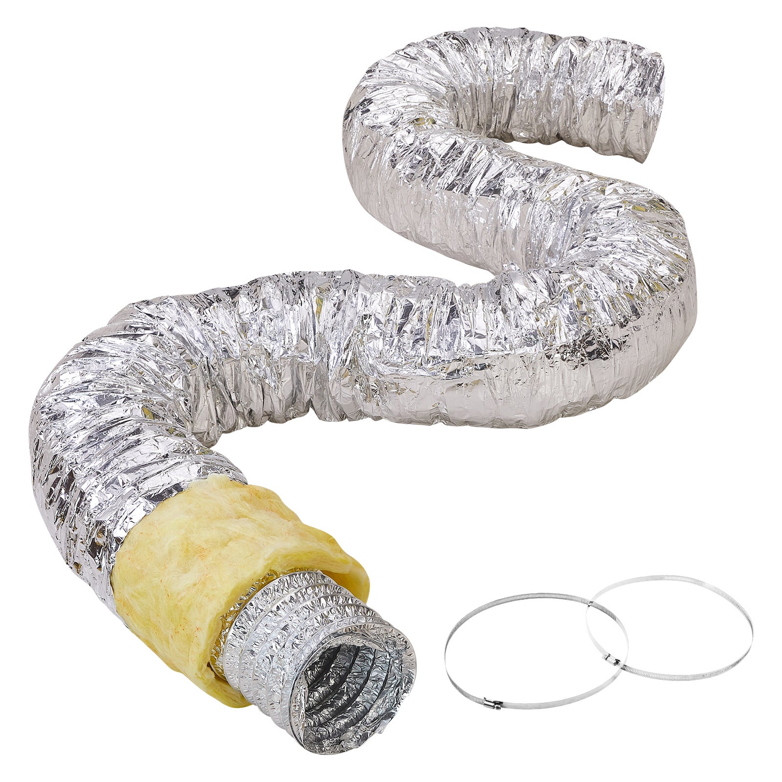 Tuyau Flexible Isolé VEVOR 158x7620 mm Conduit d'Aération Isolant ...