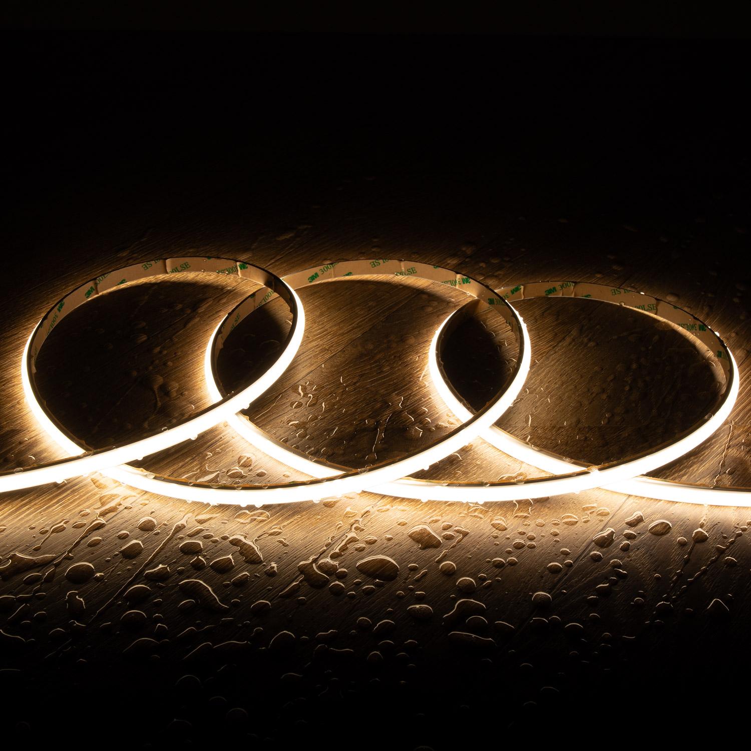 Ruban LED 24V WCOB 252 LED/m 5m 12W/m 1080lm/m Largeur 10mm FreeCut ...