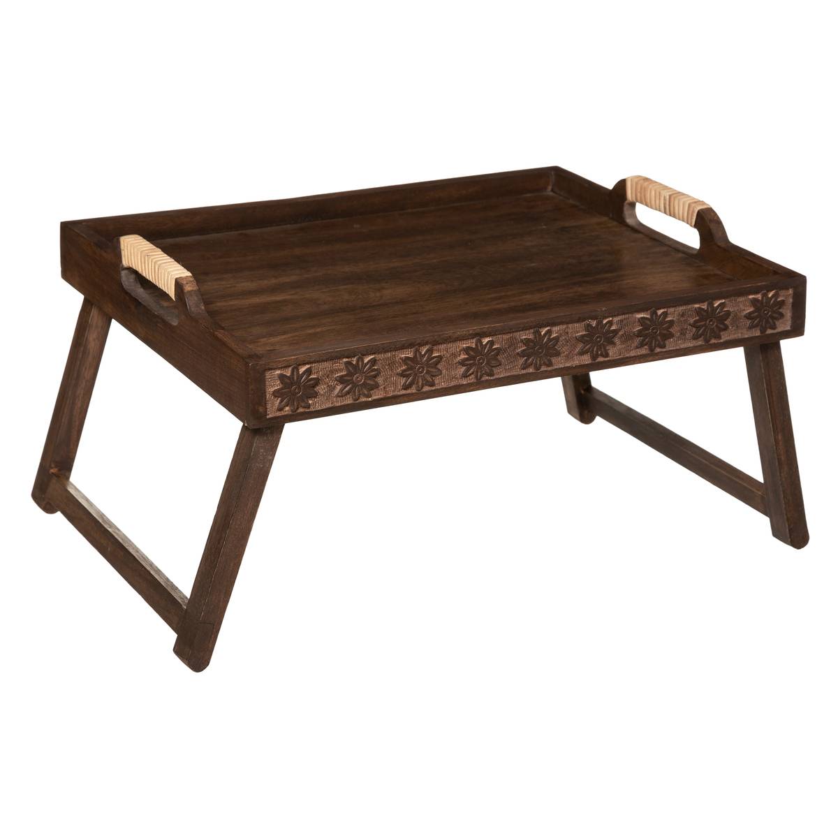 Plateau de lit pliable "Nam Nam" - manguier - 45x20 - 5 cm - Atmosphera ...