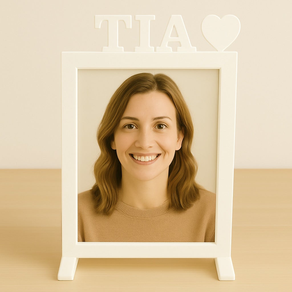 Marco de fotos con la palabra TIA para fotos de tamaño 13x18 con patas ...