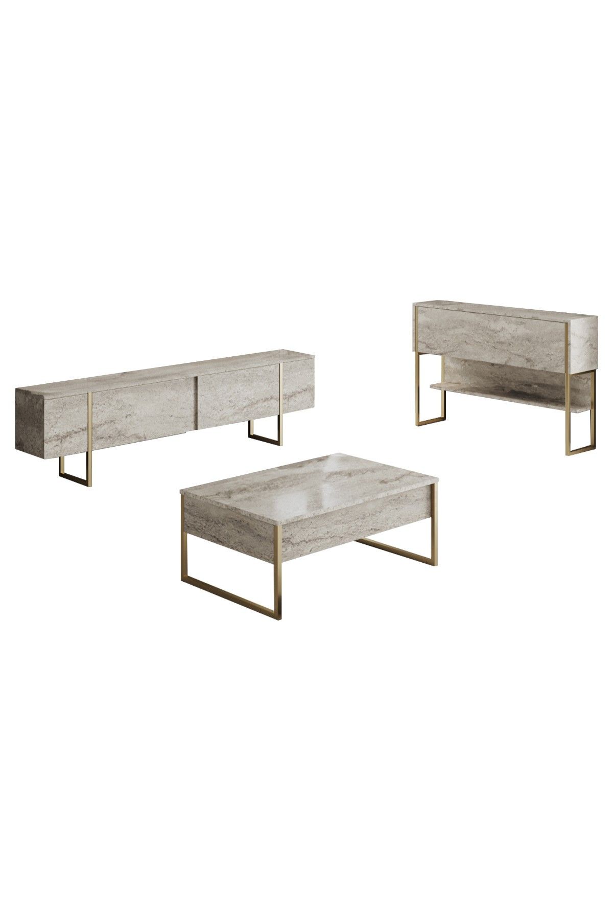 Ensemble de meubles de salon moderne avec meuble TV, console et table ...