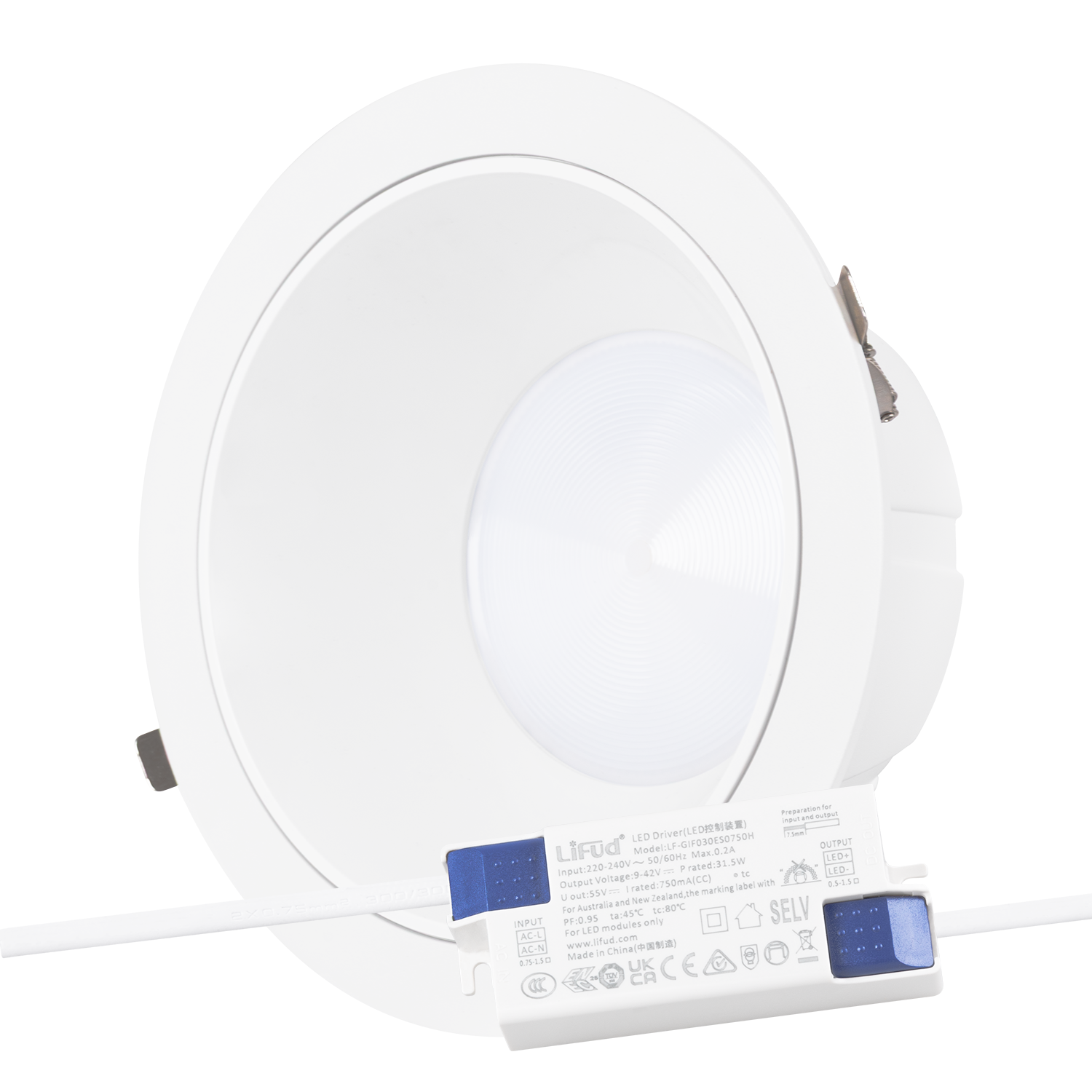 Foco Downlight Circular LED 30W 4200Lm 6000ºK Anti-Deslumbrante UGR19 ...