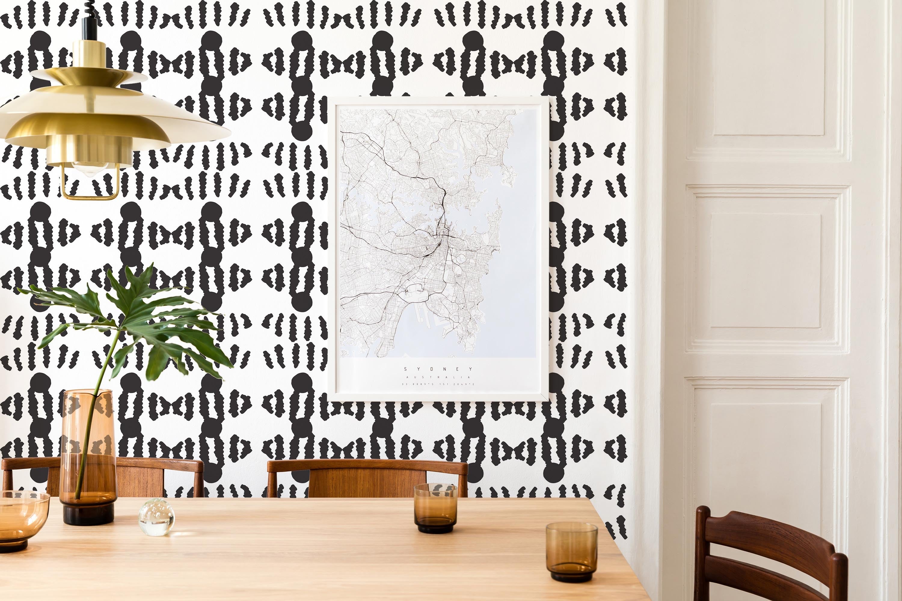 Geometric Striped Abstraction Wallpaper | Leroy Merlin