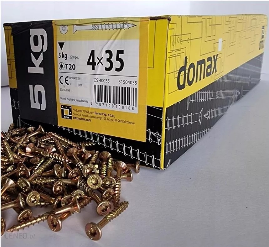 BOITE 5kg - 2505 VIS À TÊTE FRAISÉE 4 x 35, EMPREINTE TORX | Leroy Merlin