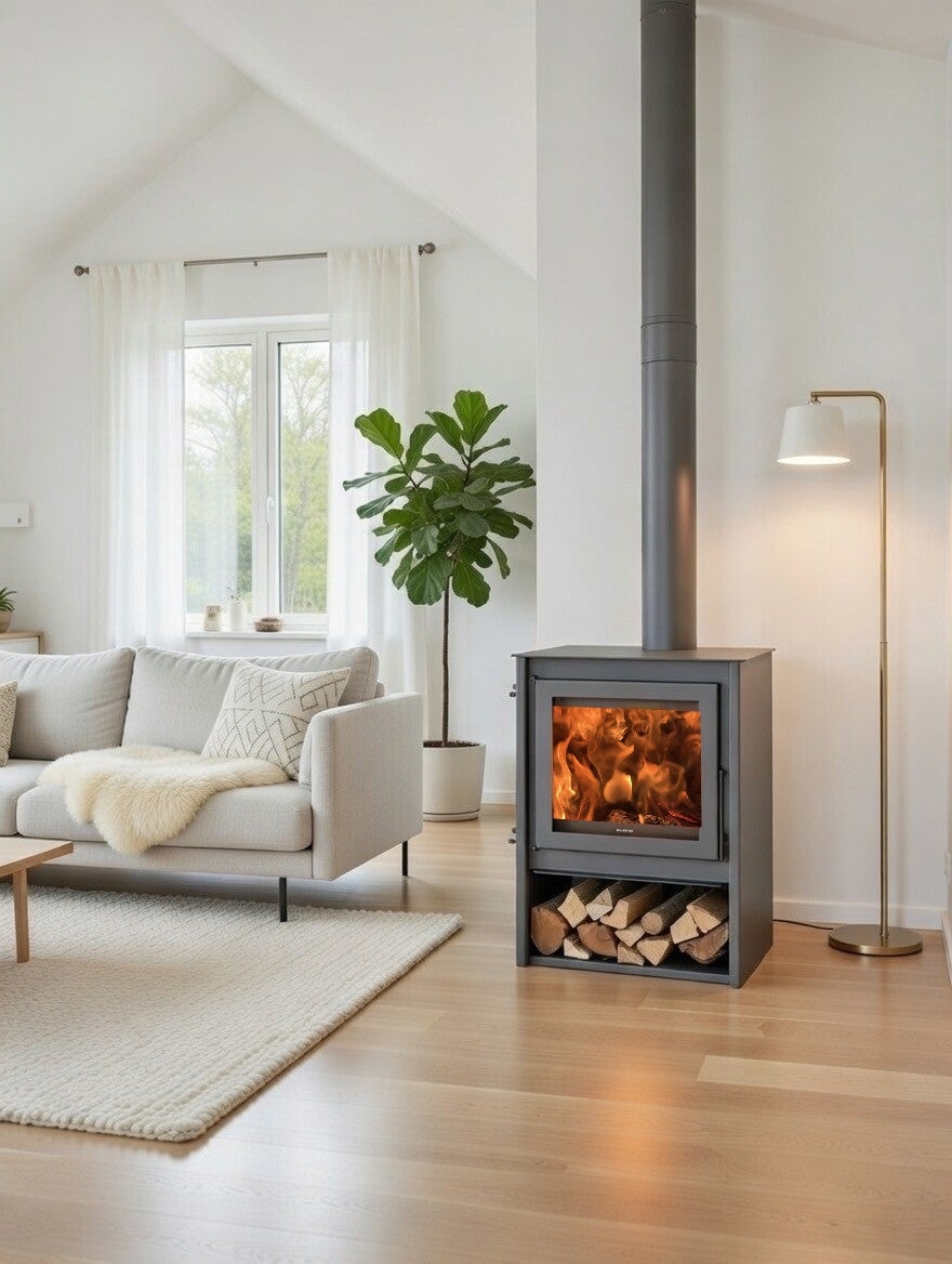 Estufa de leña Juan Panadero MILANO 11 Kw / Alto rendimiento 85 % ...