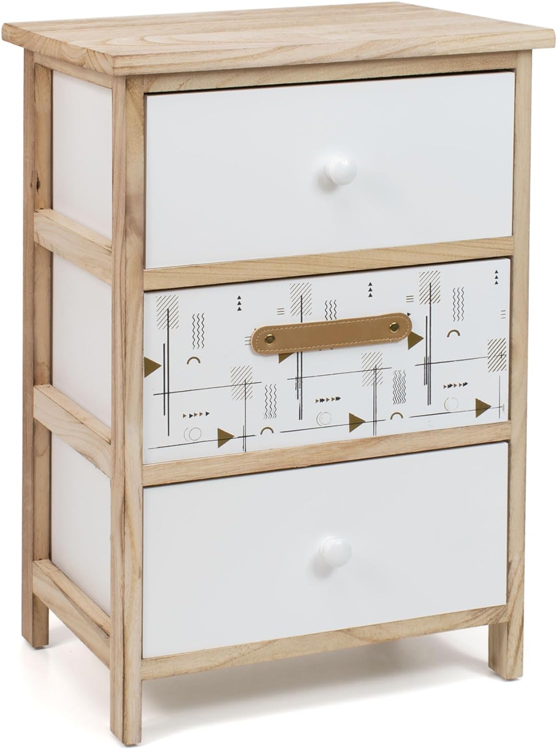 Mueble auxiliar moderno de madera 3 cajones | Leroy Merlin