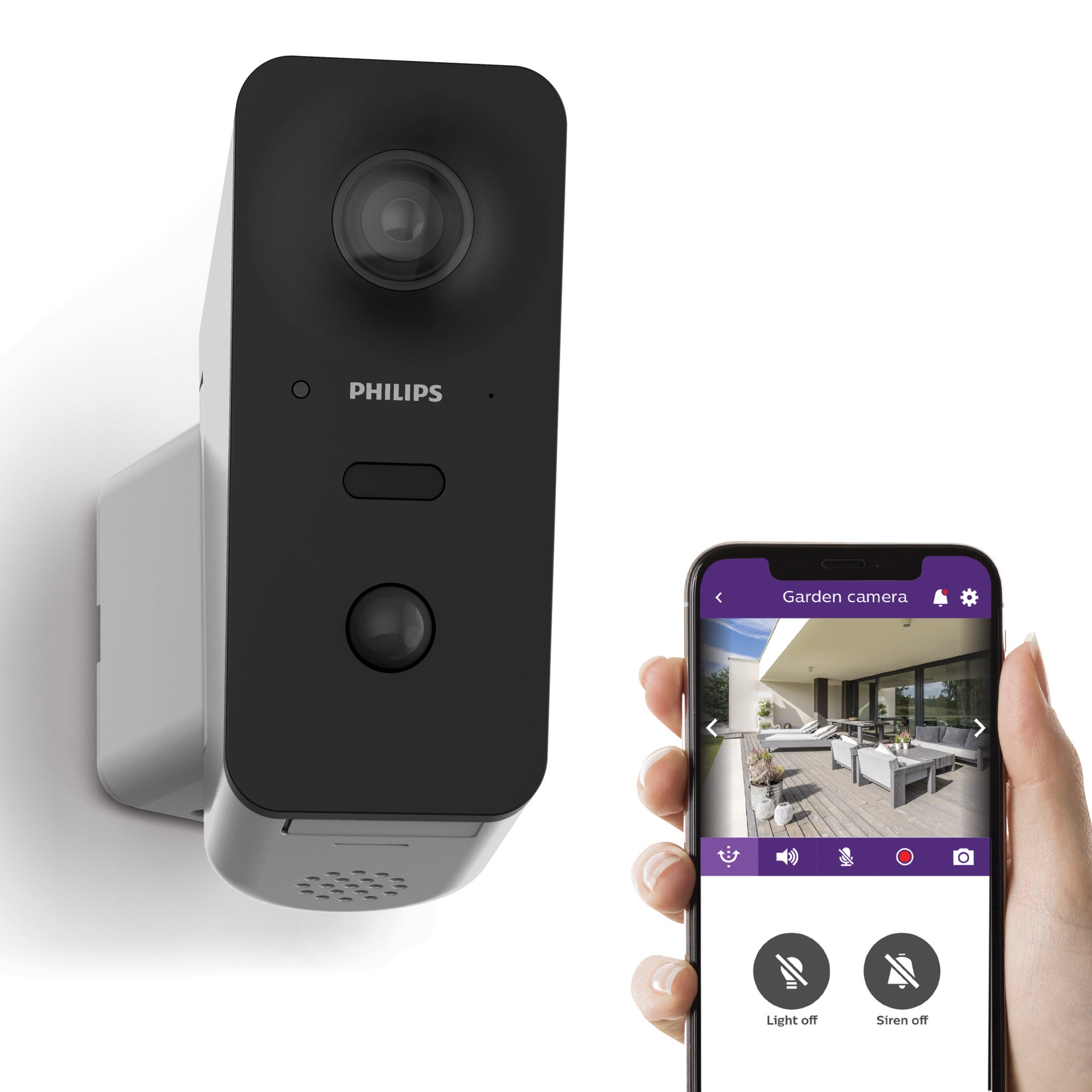 Philips Telecamera da esterno Wi-Fi motorizzata con autotracking e ...
