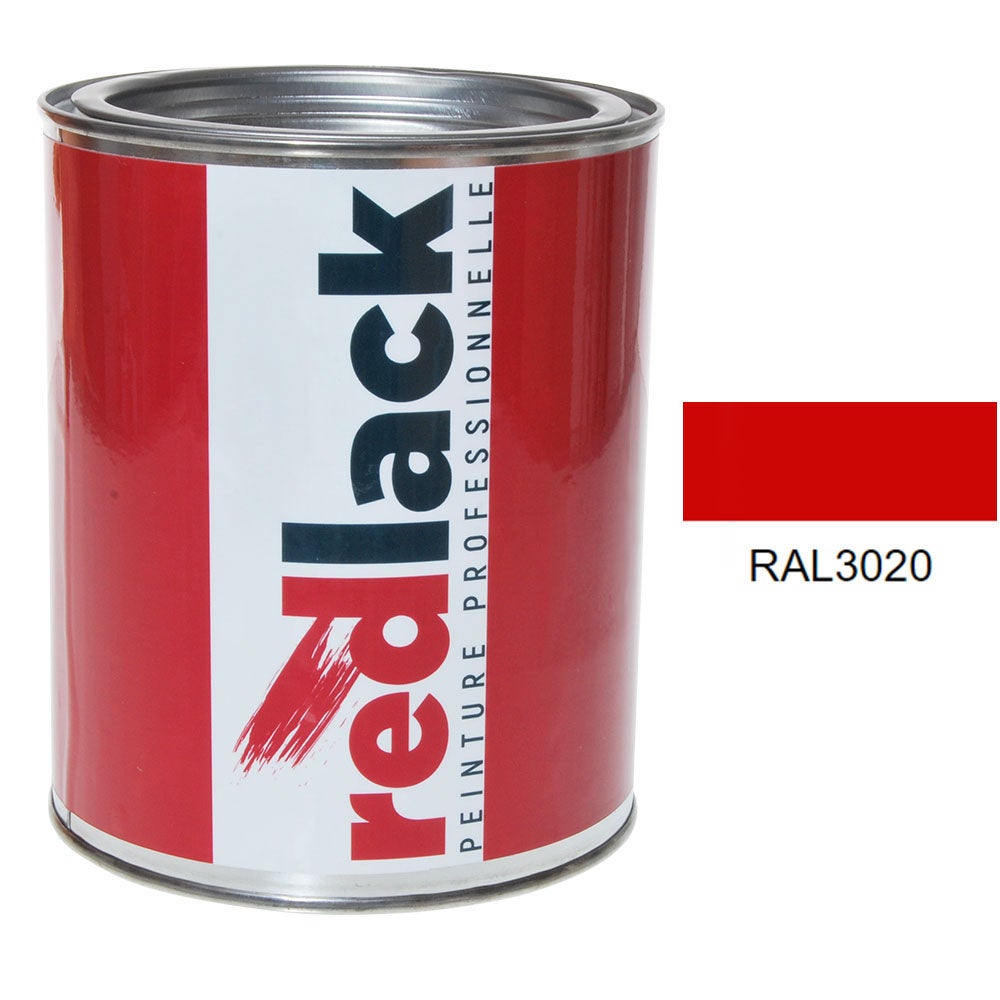 Pintura rojo tráfico RAL 3020 Mate multisoporte 1L Redlack | Leroy Merlin