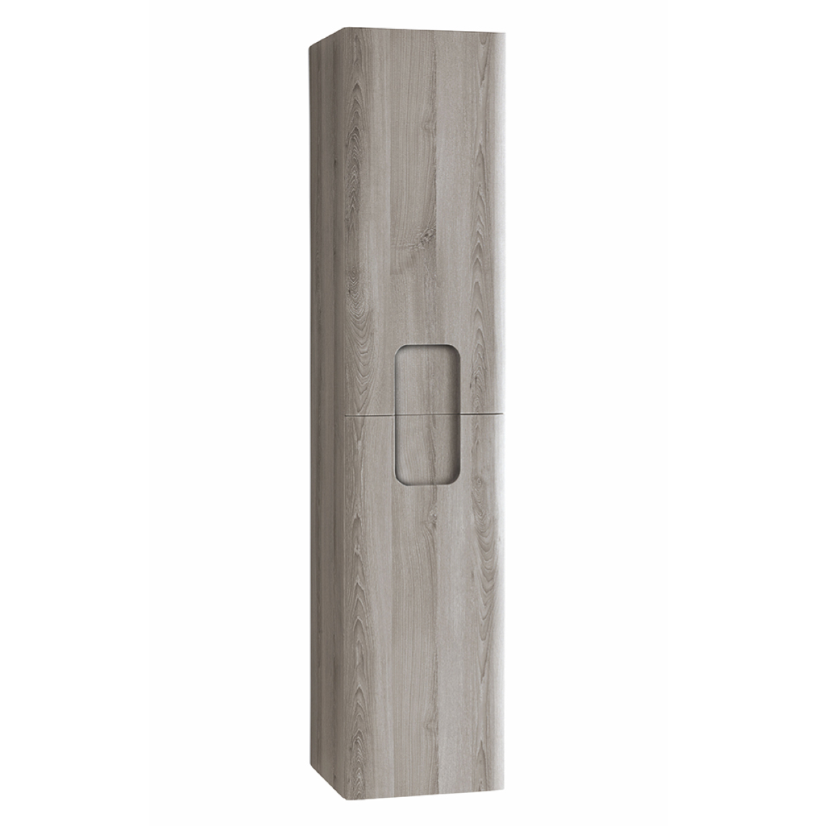 Colonna bagno sospesa 160 cm ARCO due ante reversibile Rovere Grigio ...