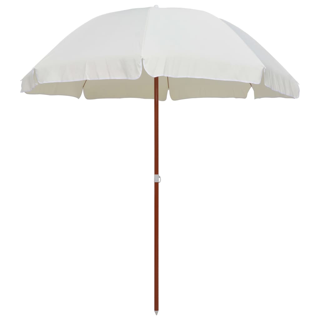 VidaXL Ombrellone con Palo in Acciaio 240 cm Sabbia | Leroy Merlin