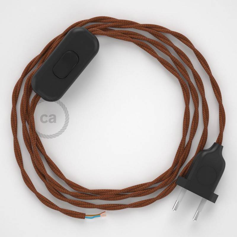 Creative cables - Cordon pour lampe, câble TC23 Coton Daim 1,80 m ...