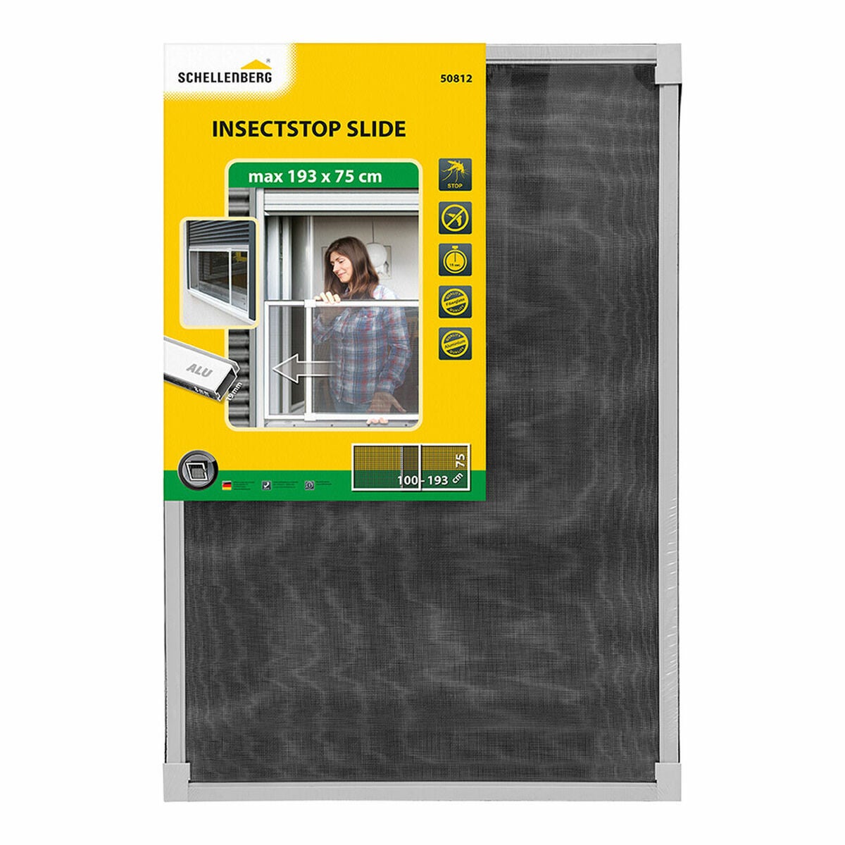 Rede mosquiteira fixa extensível alumínio branco 75x100-193cm ...