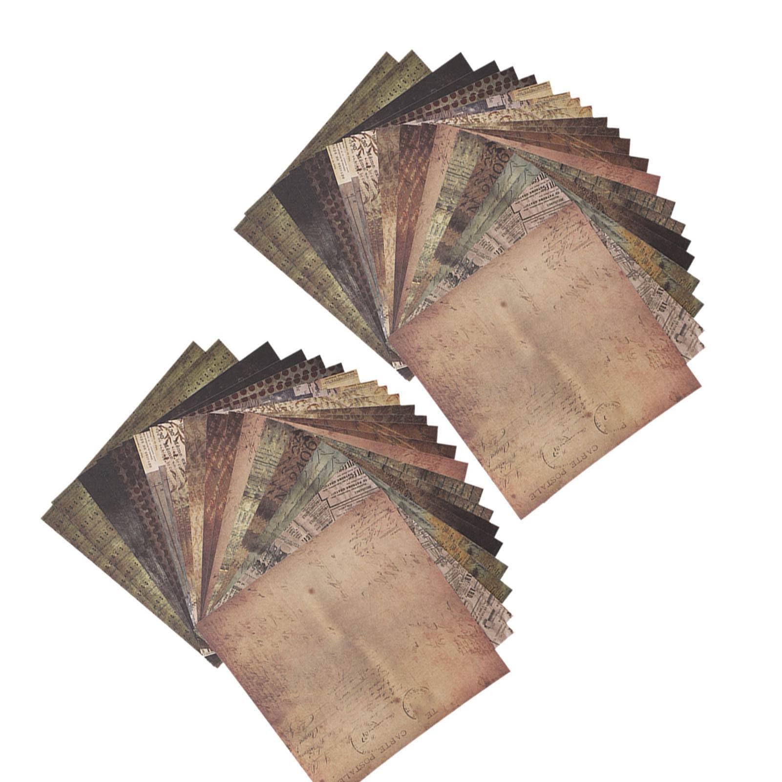 48 hojas de papel para álbum de recortes, bricolaje, patrón de álbum de ...