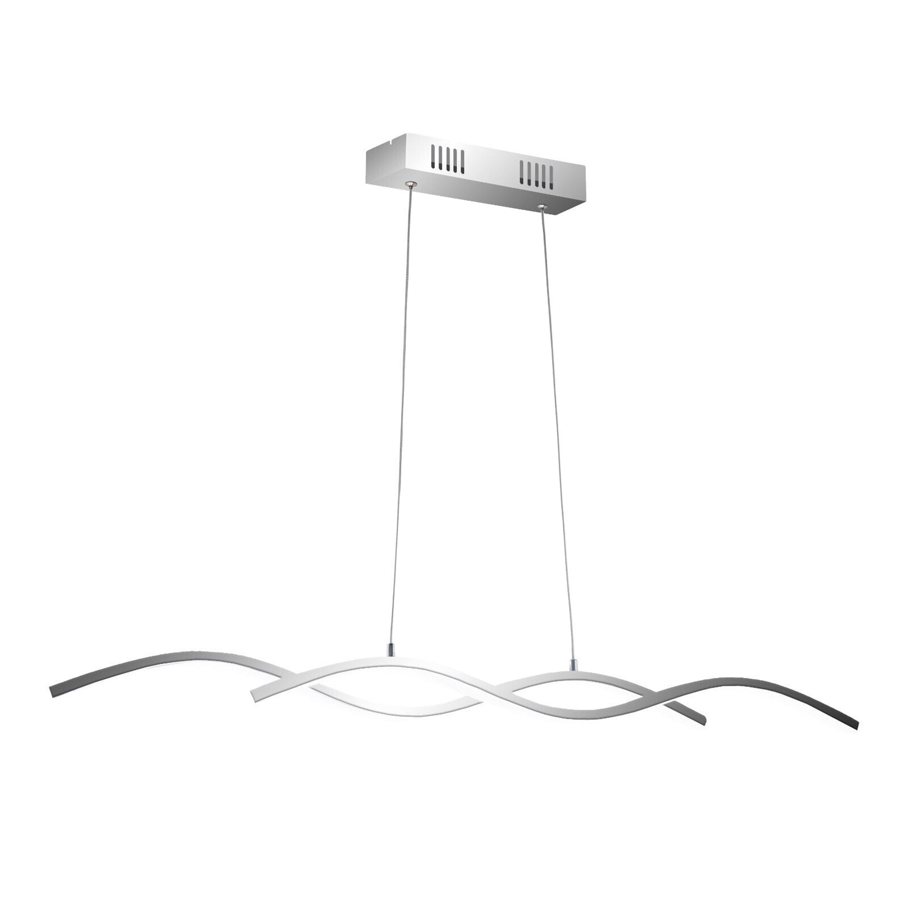Maka lampadario led a sospensione intrecciato argento design moderno ...