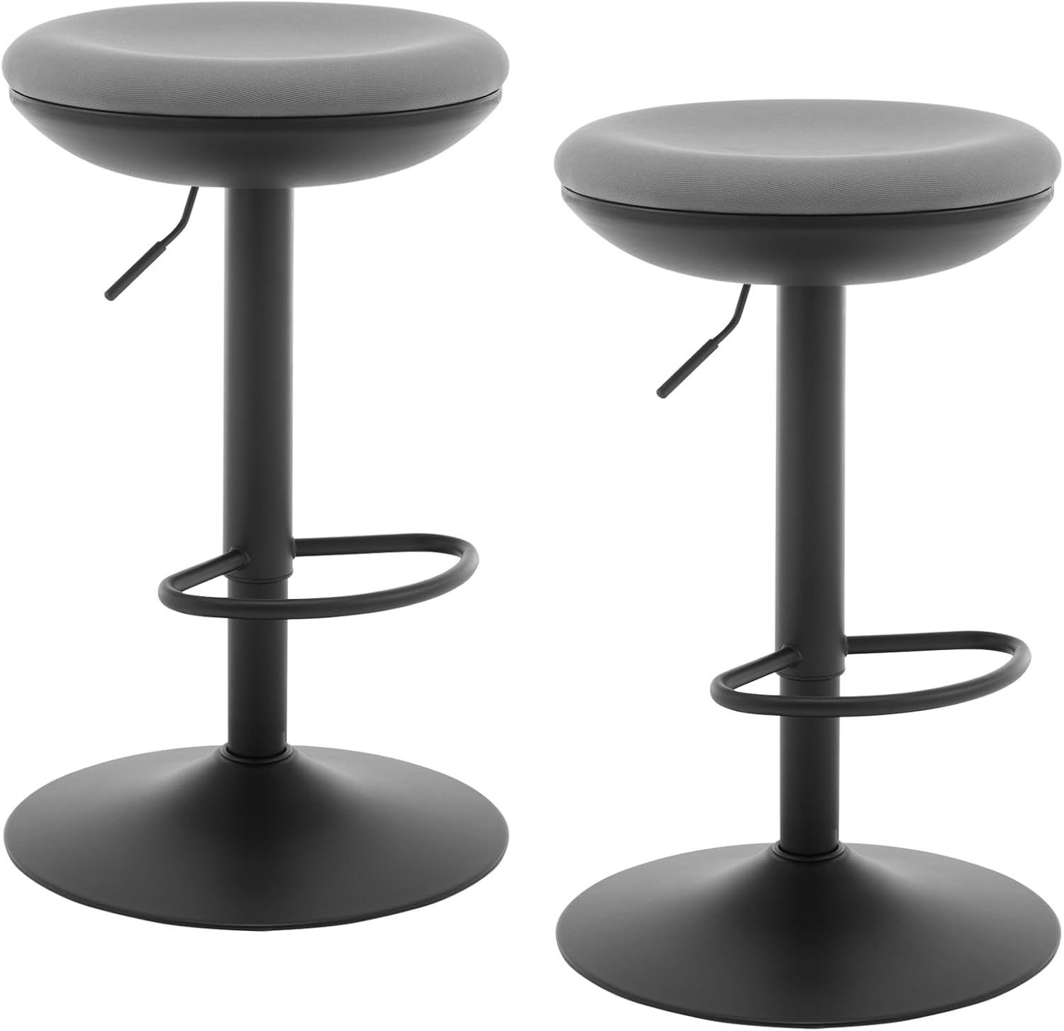 WOLTU Lot de 2 Tabouret Bar Rond, Tabouret Haut, Chaise de Bar Pivotant ...