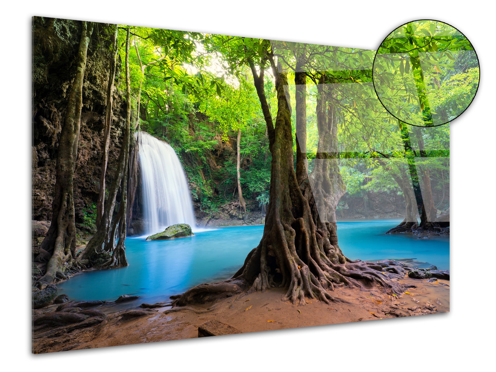 Tableau déco plexiglas Cascade Erawan Thaïlande | Leroy Merlin