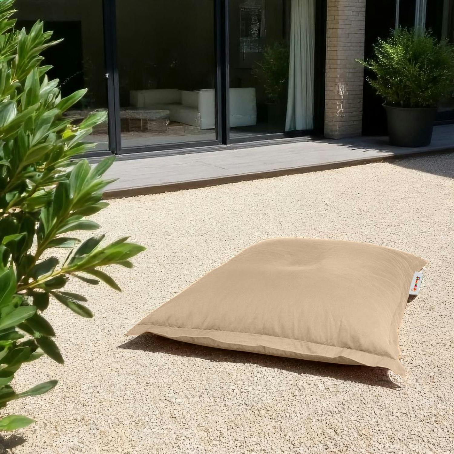 Pouf coussin de sol extérieur taupe - 100 cm ARTA | Leroy Merlin