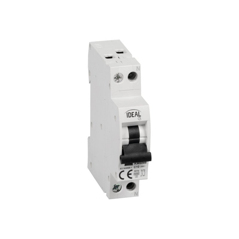 Disjoncteur modulaire 10A - Courbe C - 1 module - Rail TH35 - Kanlux ...