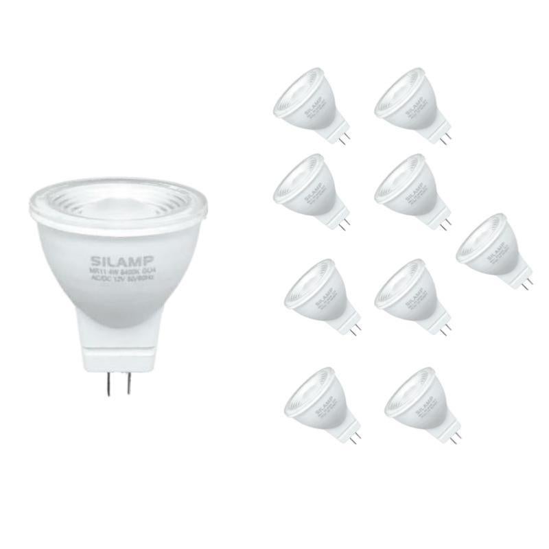 Ampoule Led Gu4 Mr11 4w 12v Pack De 10 Blanc Neutre 4000k 5500k