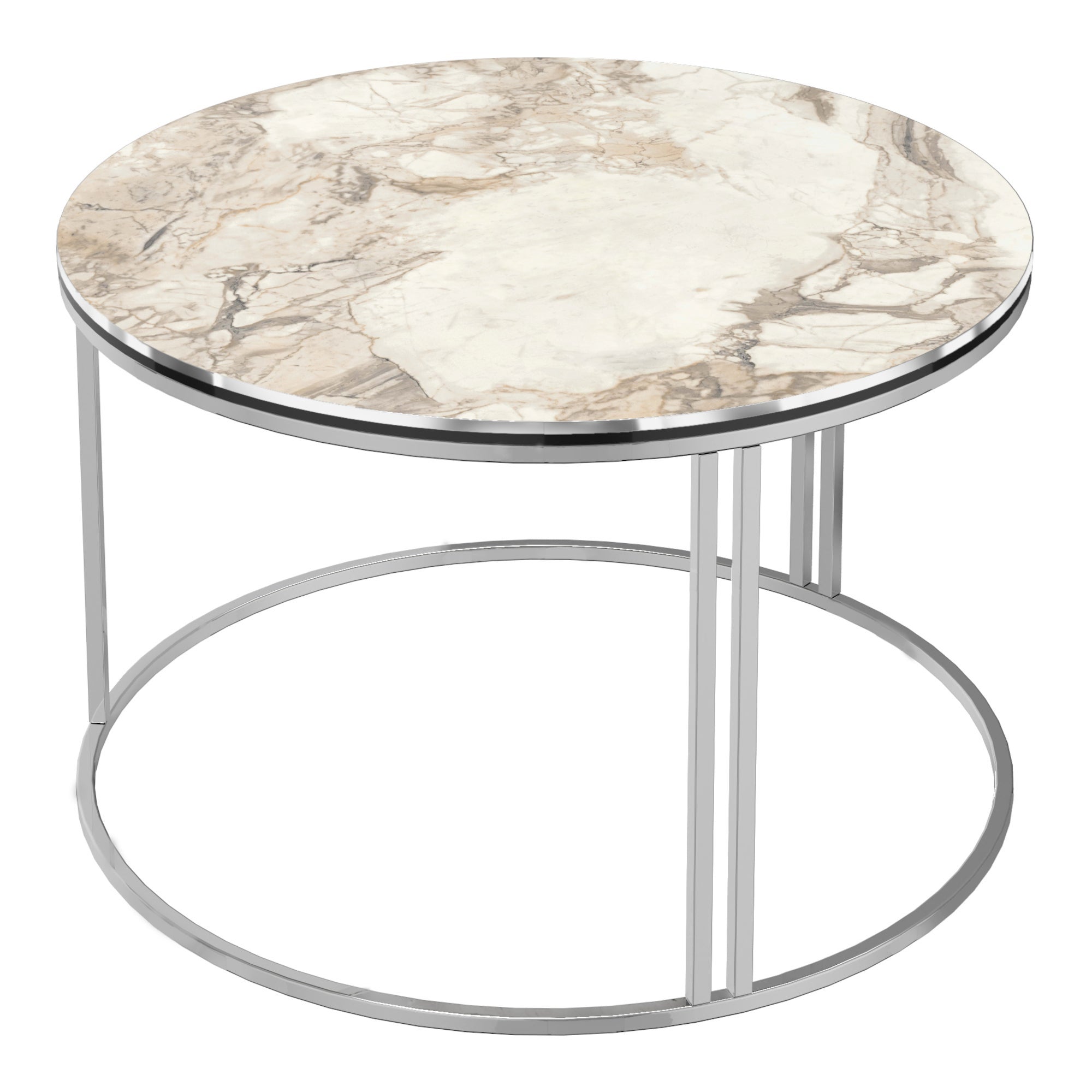 Table Basse Marbre Argent
