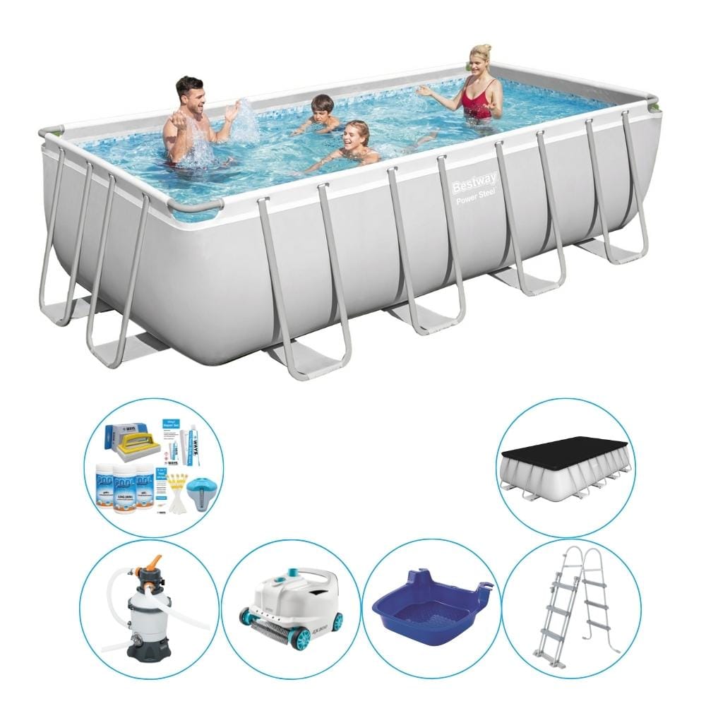 Bestway Steel Pro Rect. 488x244x122 cm - Bleu - Piscine Super Deal ... Bestway Steel Pro Rect. 488x244x122 cm - Bleu - Piscine Super Deal ...